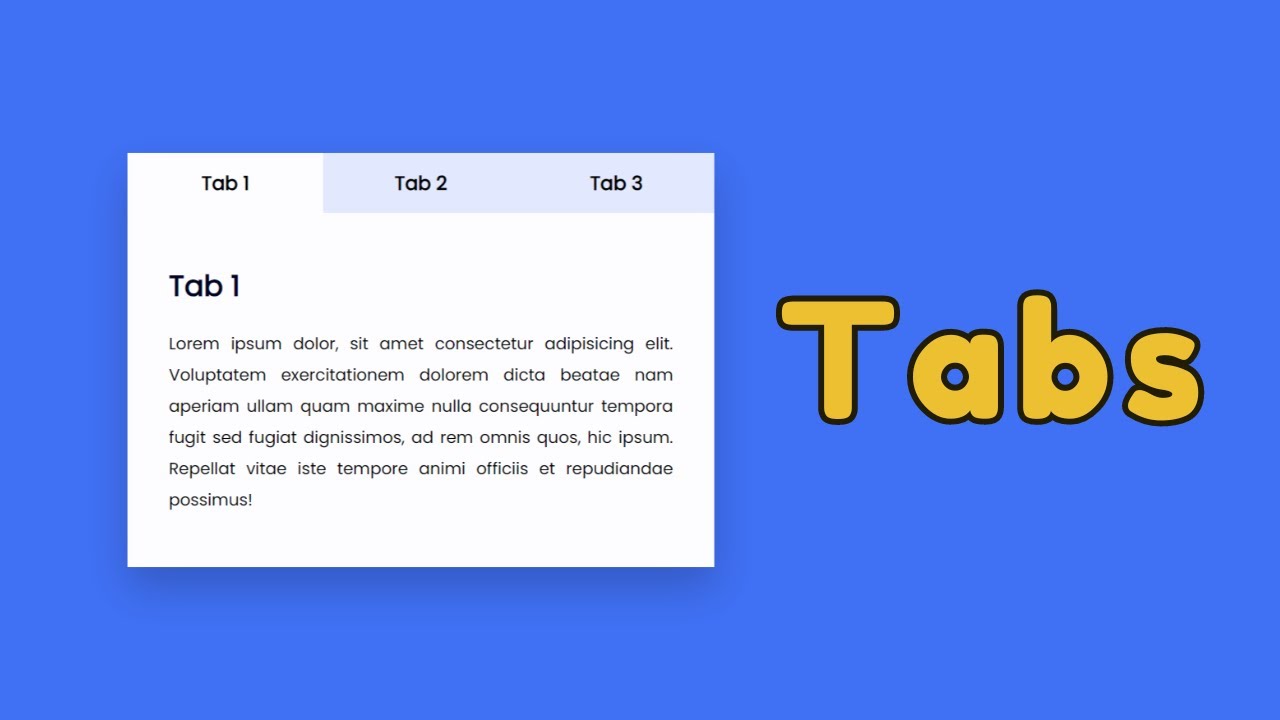 Complete Guide To Creating Tabs In Html Css And Javascript Youtube
