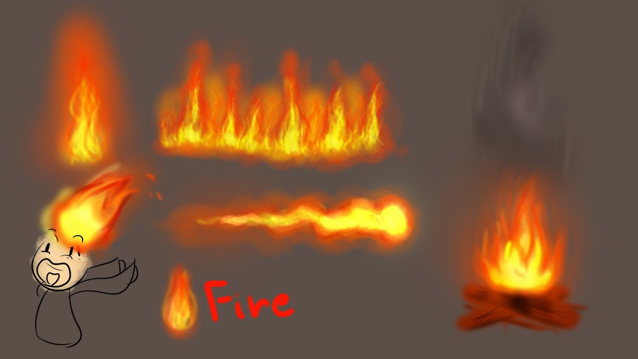 How I Draw Color Fire Tutorial Speedpaint Youtube