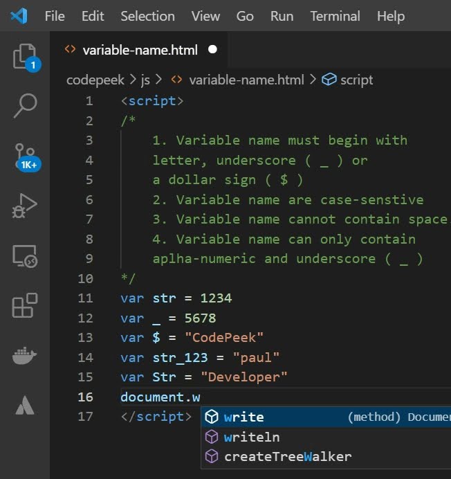 Javascript Variable Names Shorts Javascript Youtube