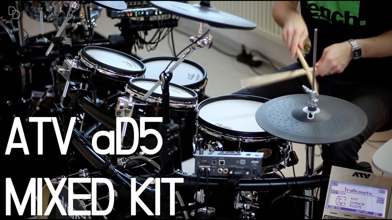 Atv Ad5 Sound Module Demo With Drum Tec Roland Yamaha Electronic