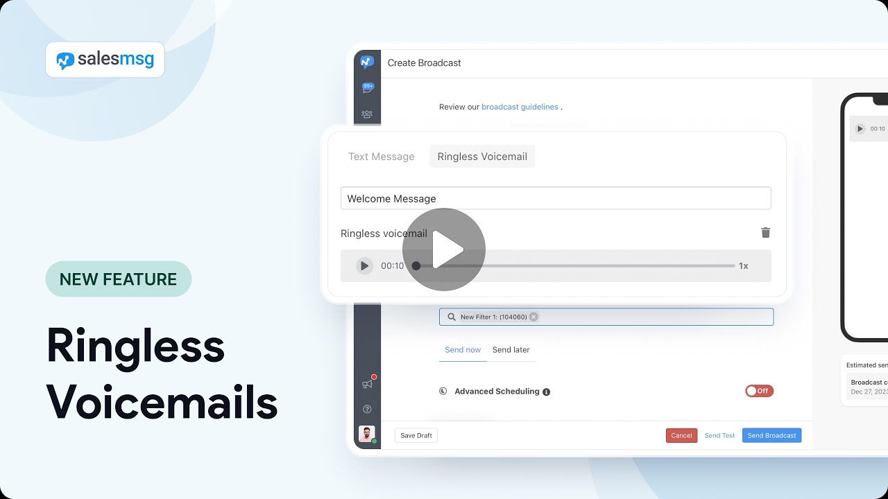 Salesmsg Ringless Voicemail Walkthrough Youtube
