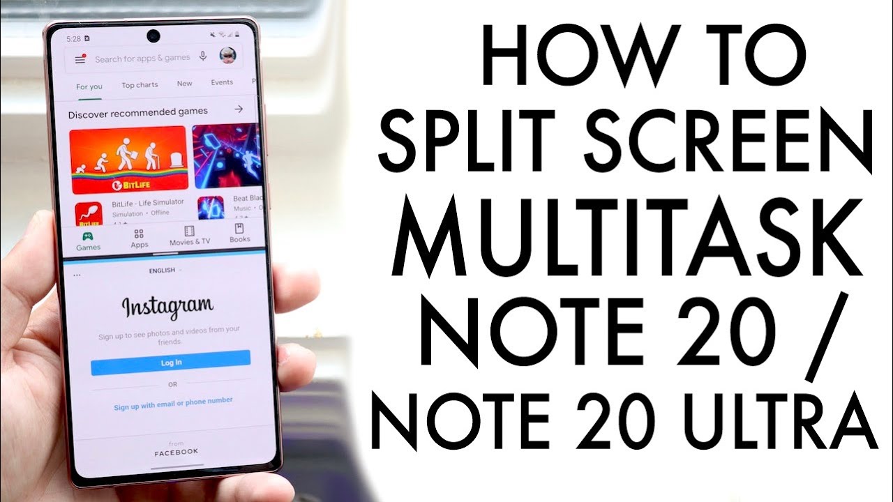 How To Split Screen Multitask On Samsung Galaxy Note 20 Note 20 Ultra