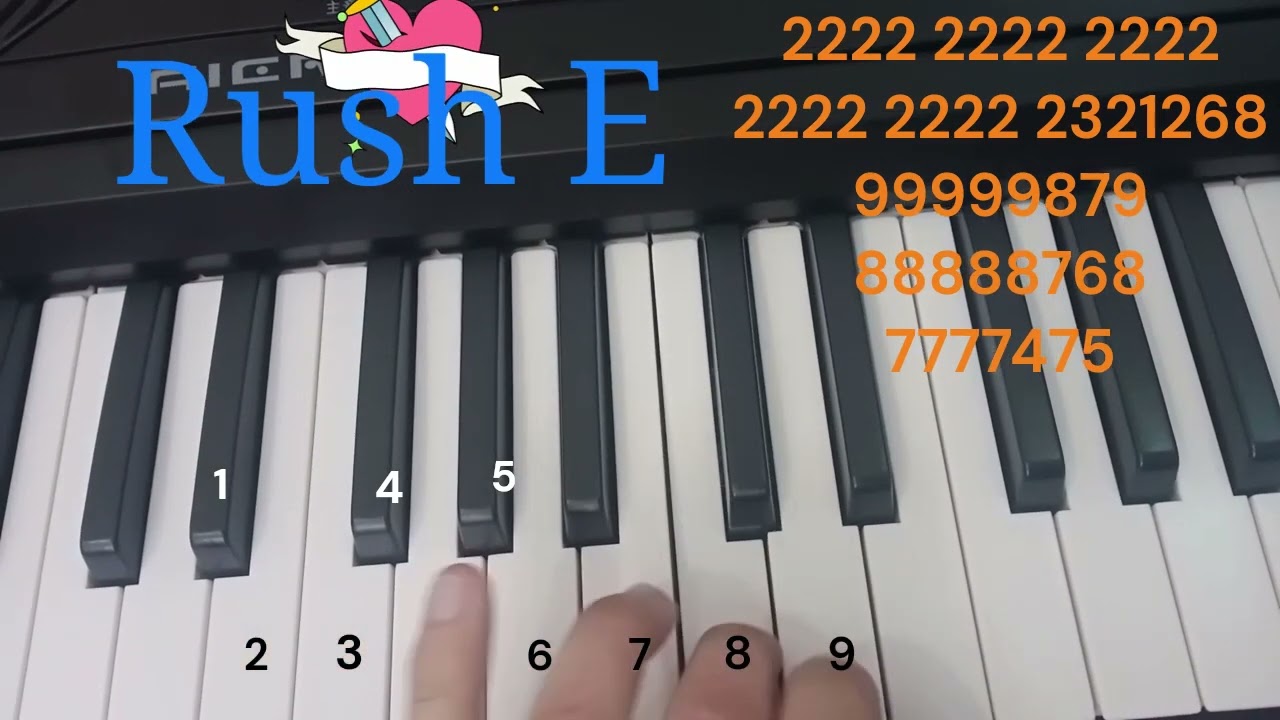 Rush E Piano Tutorial Youtube