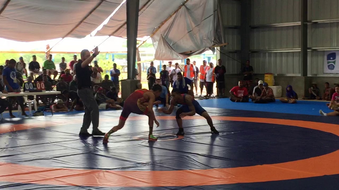 Palau Vs Yap Micronesian Games 2018 Wrestling Cristian Nicolescu Youtube