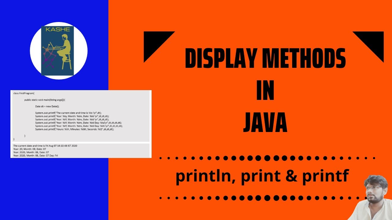 Display Methods In Java Println Print And Printf Youtube