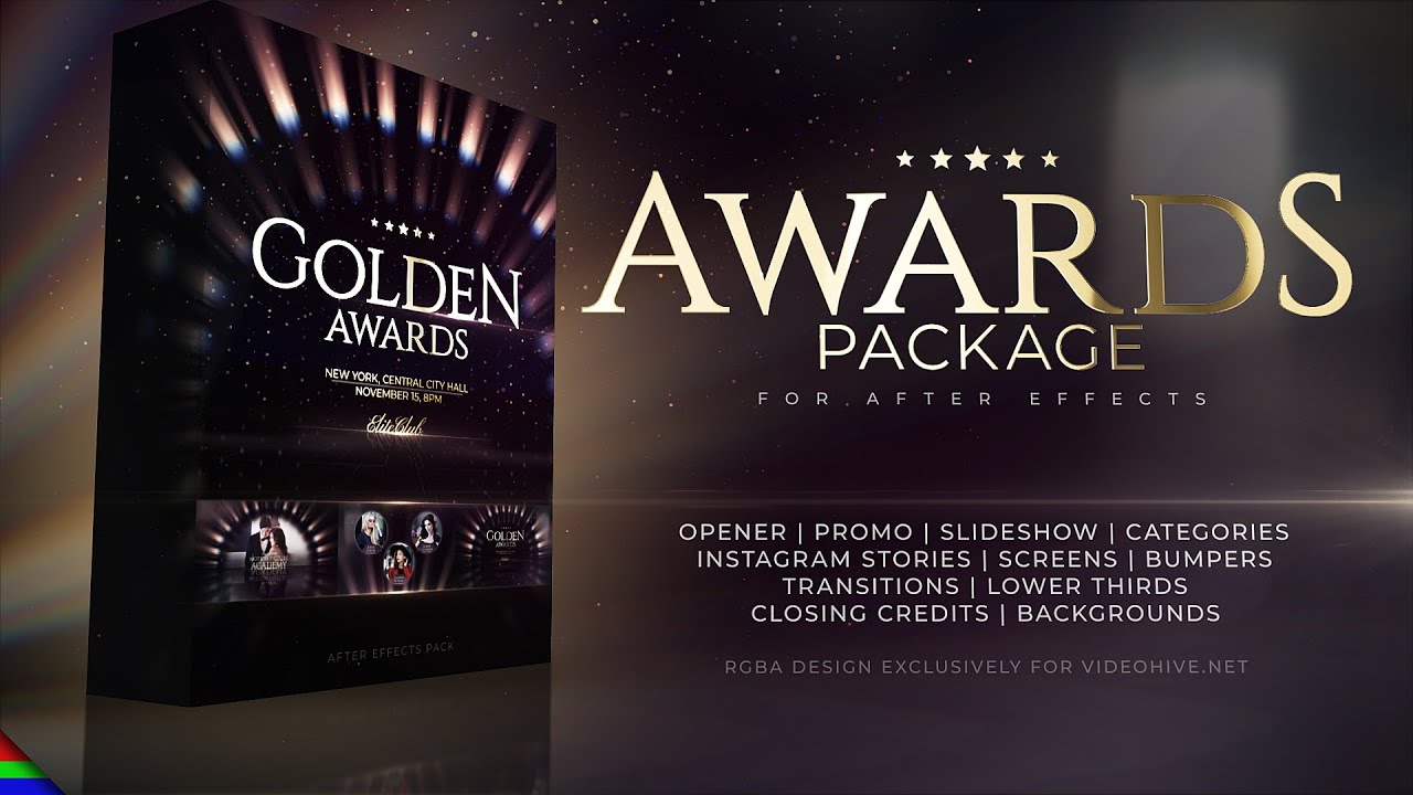 Awards Pack Opening Ceremony Template For Adobe After Effects Youtube