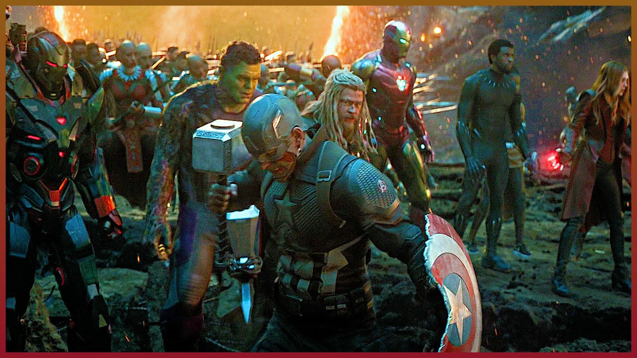 Vengadores Unidos Batalla Contra Thanos Avengers Endgame 2019