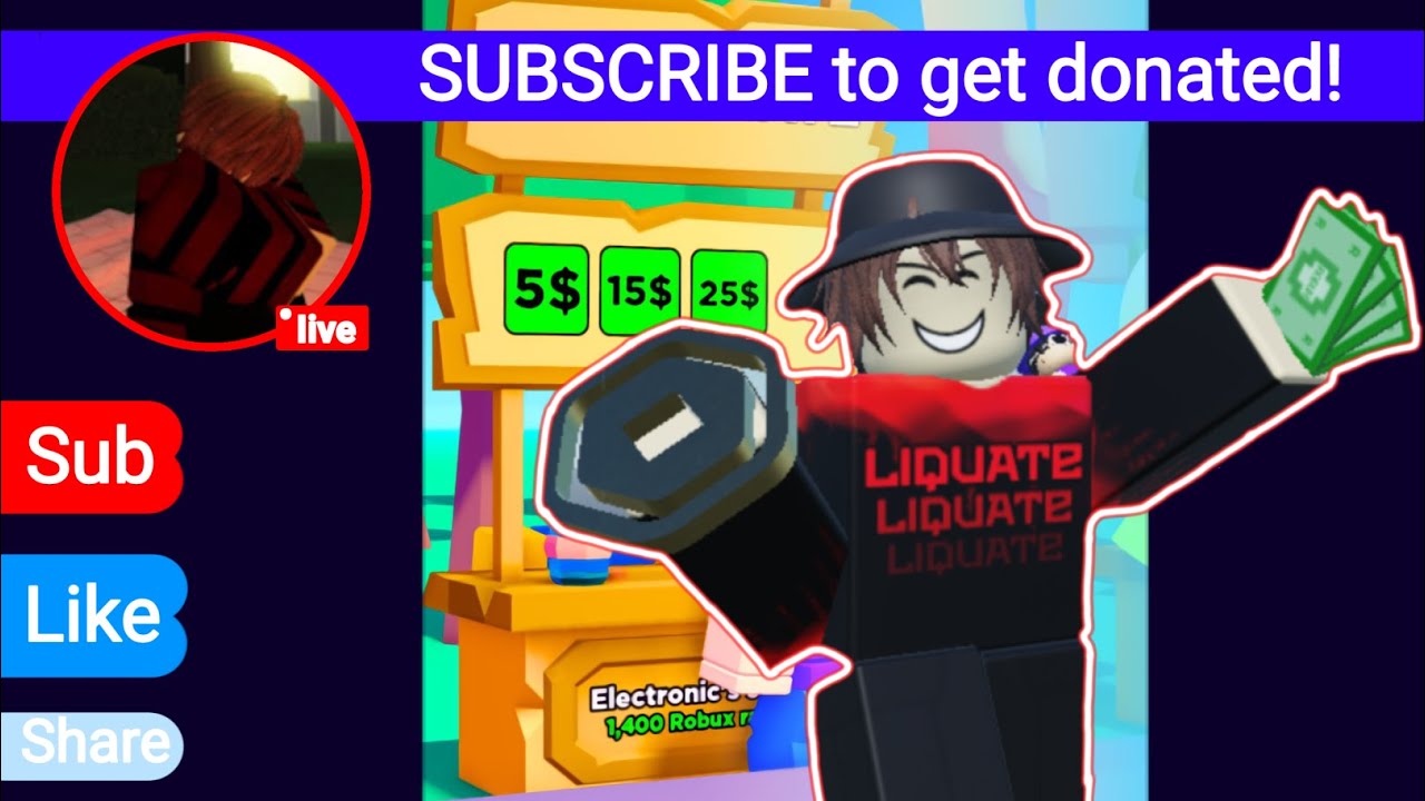 Giving Robux To Viewers Pls Donate Youtube