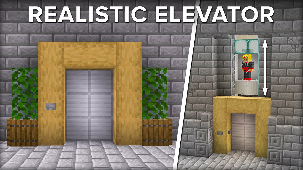 How To Build A Realistic Elevator In Minecraft 1 21 Youtube