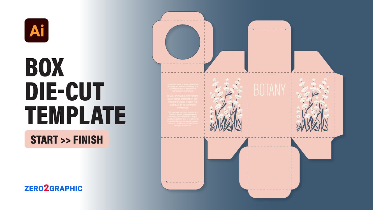 How To Box Die Cut Template Design In Adobe Illustrator Cc Packaging