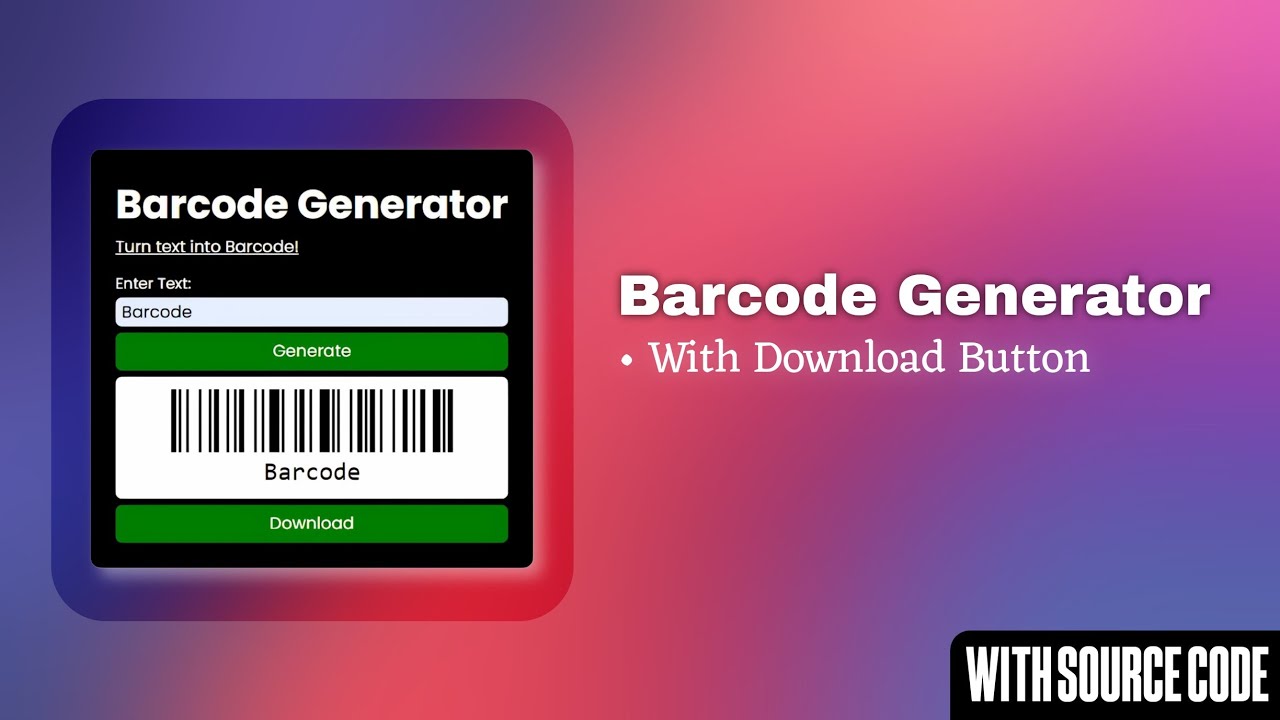 Create A Barcode Generator Using Html Css Javascript 10 Minutes