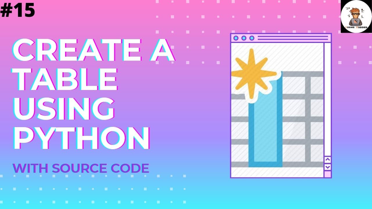 How To Make A Table Using Python At Erica Valentin Blog