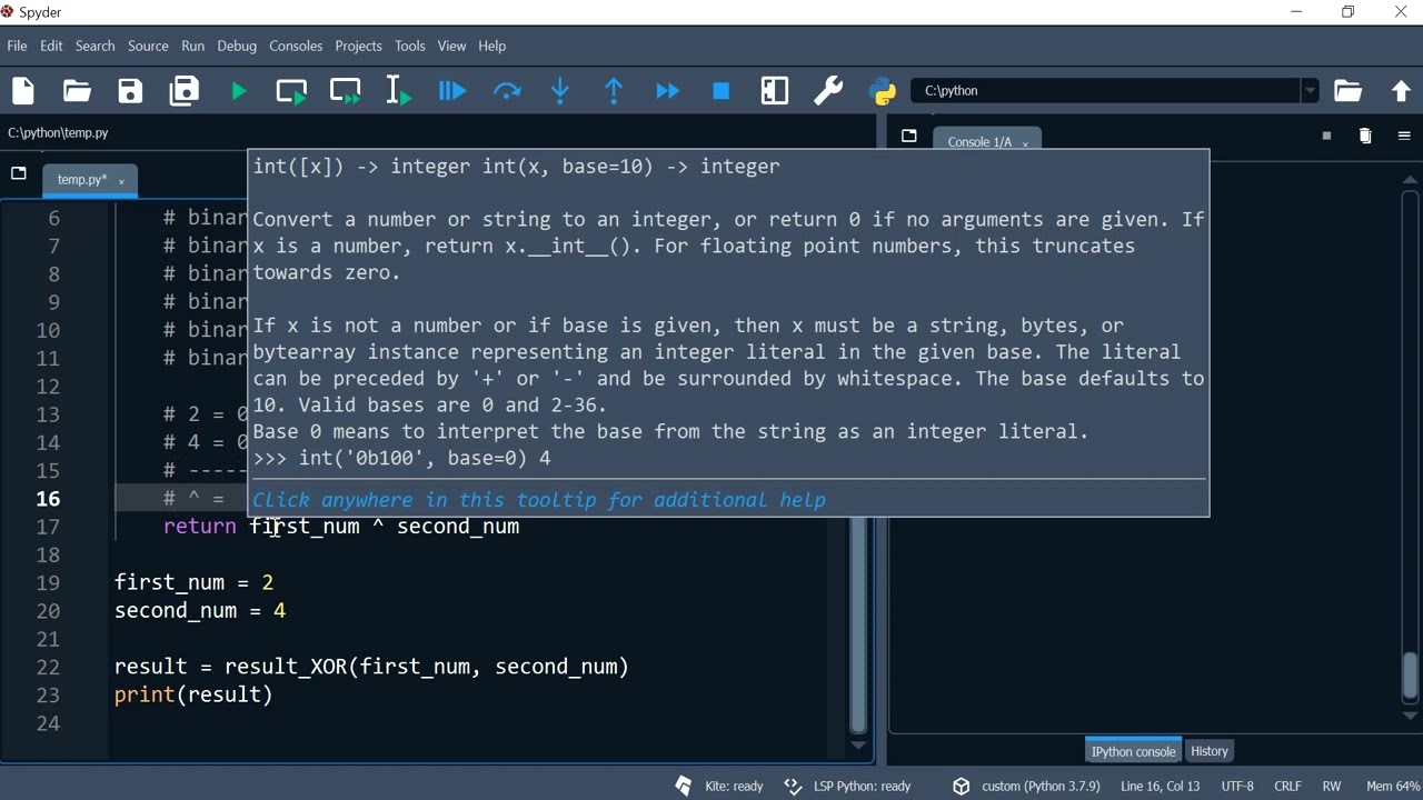 Python 40 How The Xor Bitwise Operator Works Youtube