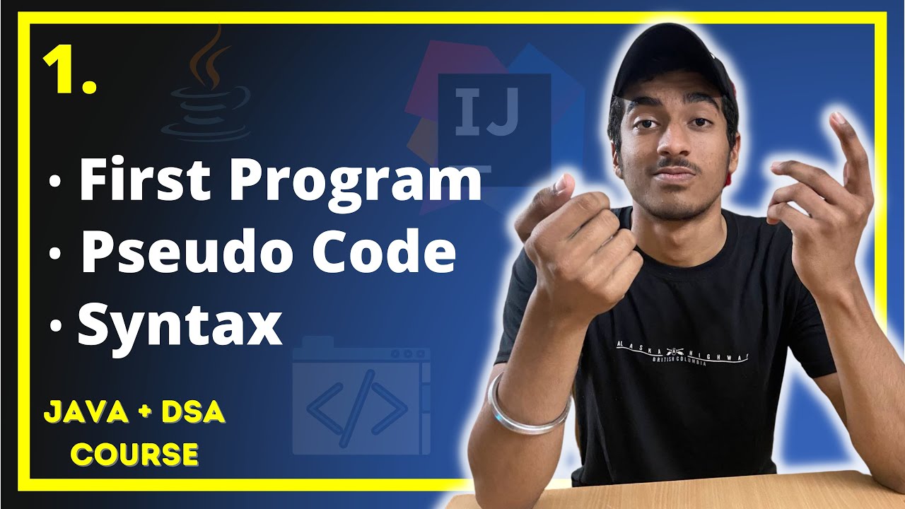 What Is Pseudo Code Your First Program Syntax In Java Java Dsa