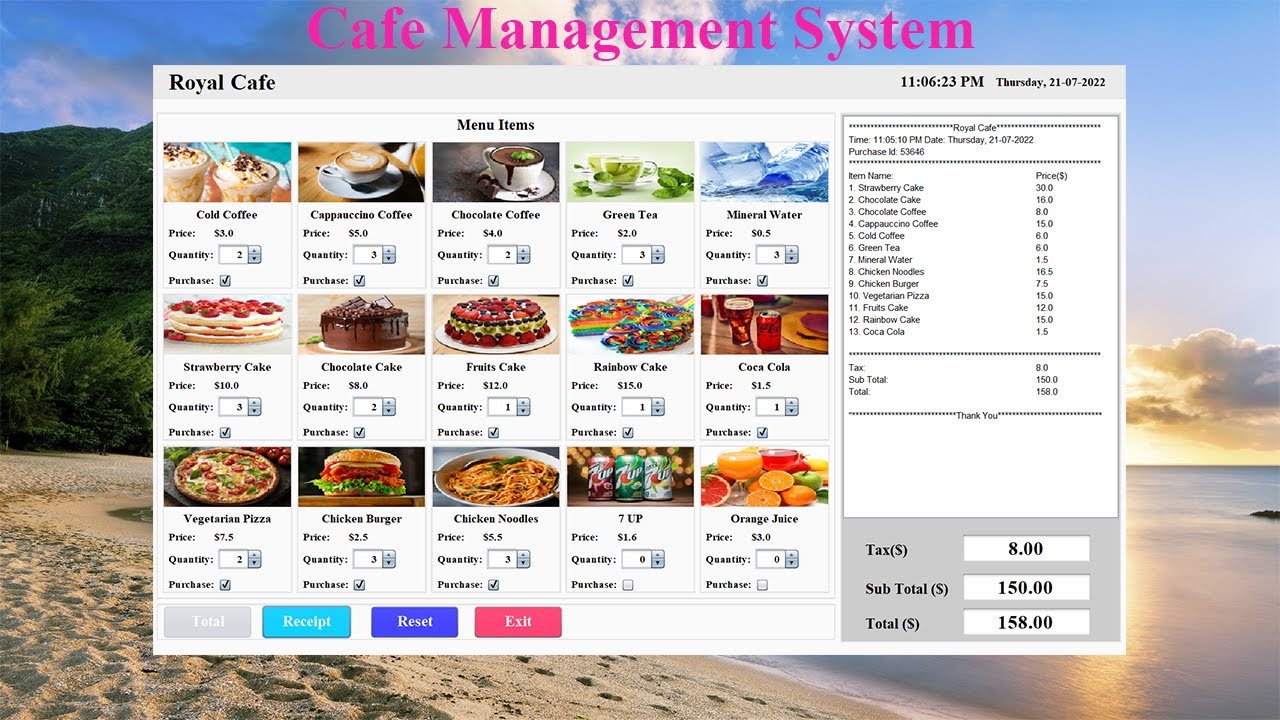 Cafe Management System Project Java Swing Netbeans Youtube