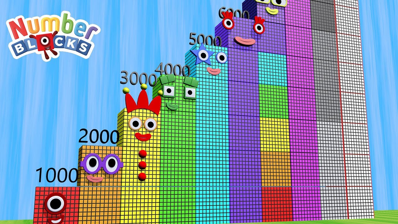 Numberblocks Comparison 1000 2000 5000 8000 9000 10000 Number - Iran Smarts
