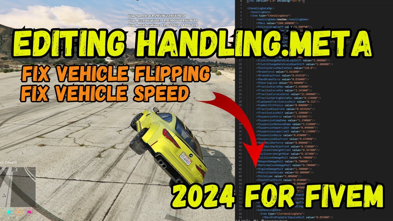 How To Edit The Handling Meta Fivem Tutorial Live Changes Fix