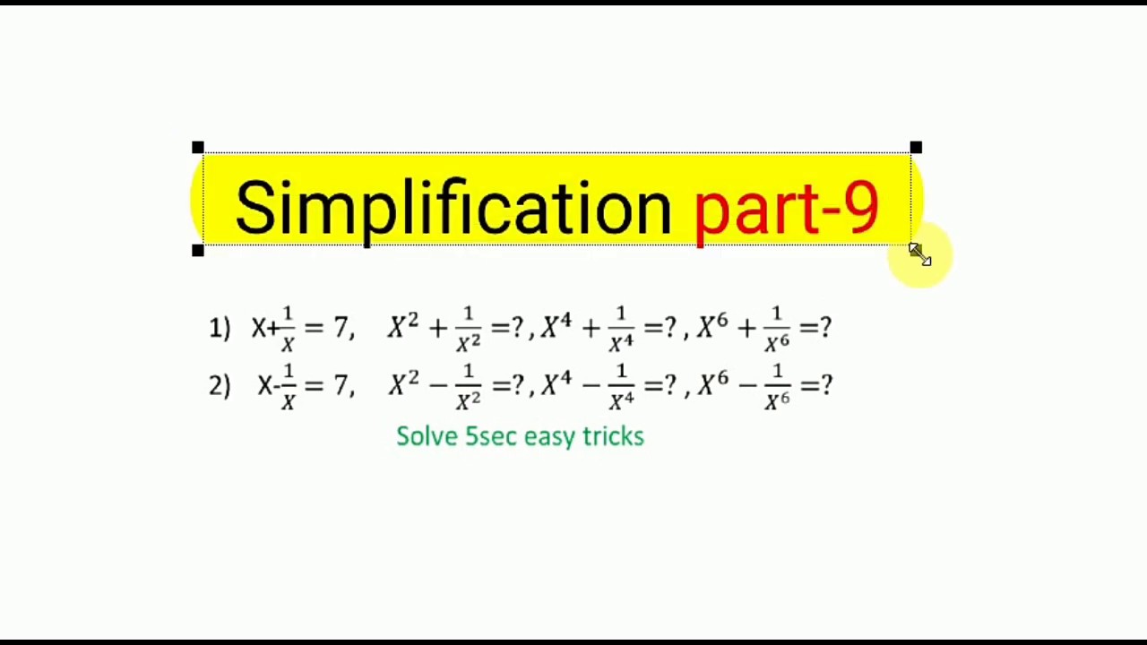 Simplification Maths Tricks Part 9 Maths Tricks Tntet Maths