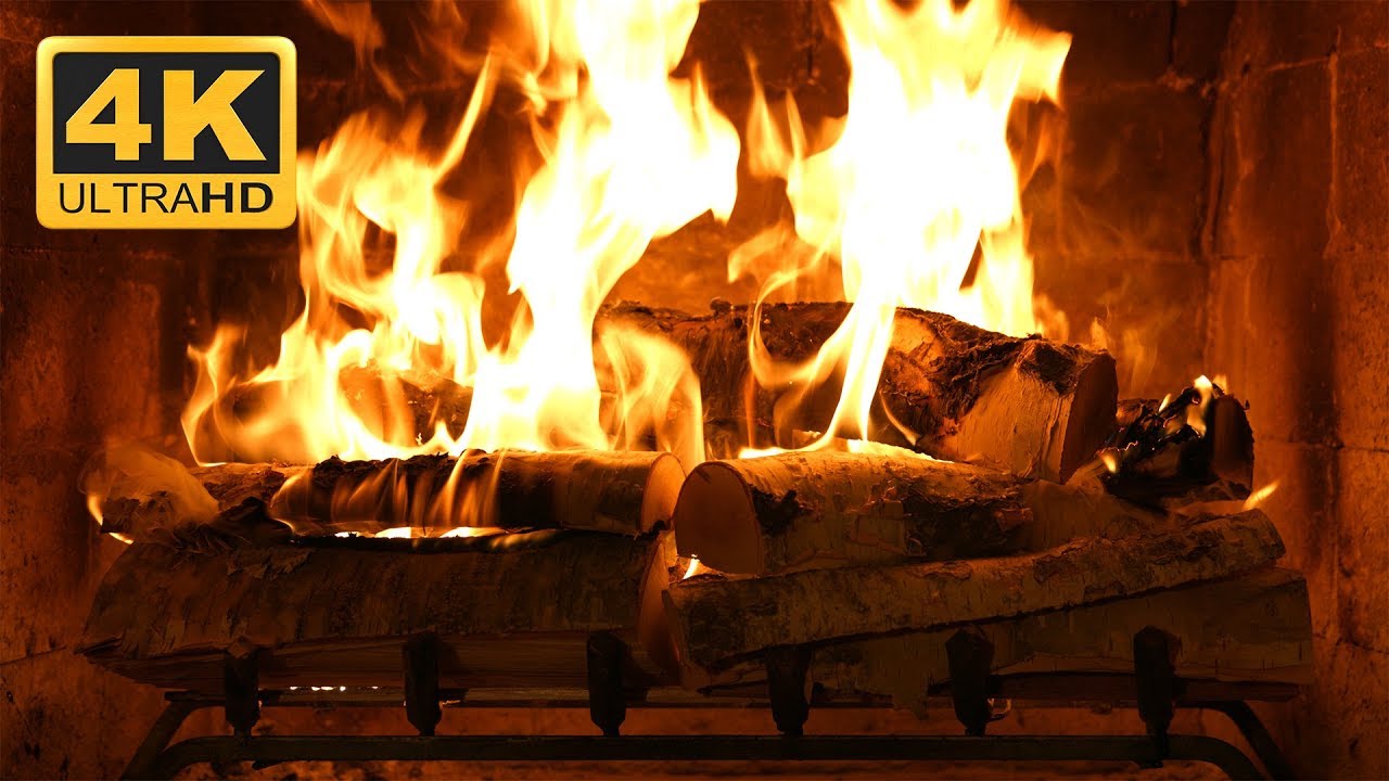 Birchwood Crackling Fireplace Realistic Virtual Fire From Fireplace