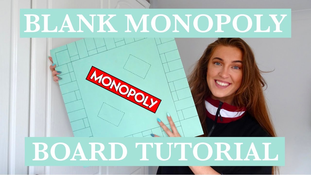 Blank Monopoly Board Tutorial Diy Kira Goode Youtube