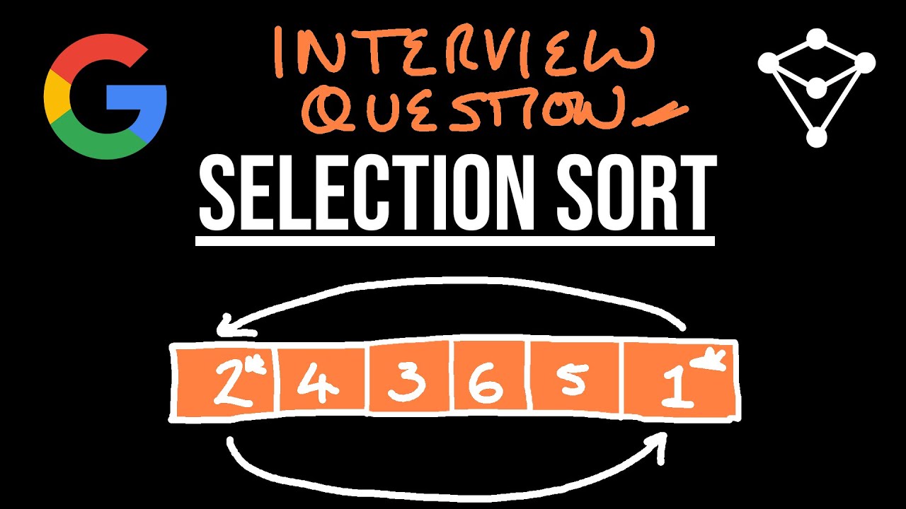 Selection Sort Coding Interview Question Javascript Youtube