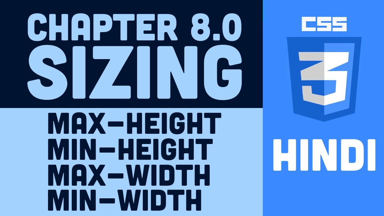 Css Tutorial In Hindi 8 0 Height Width Max Height Max Width Min