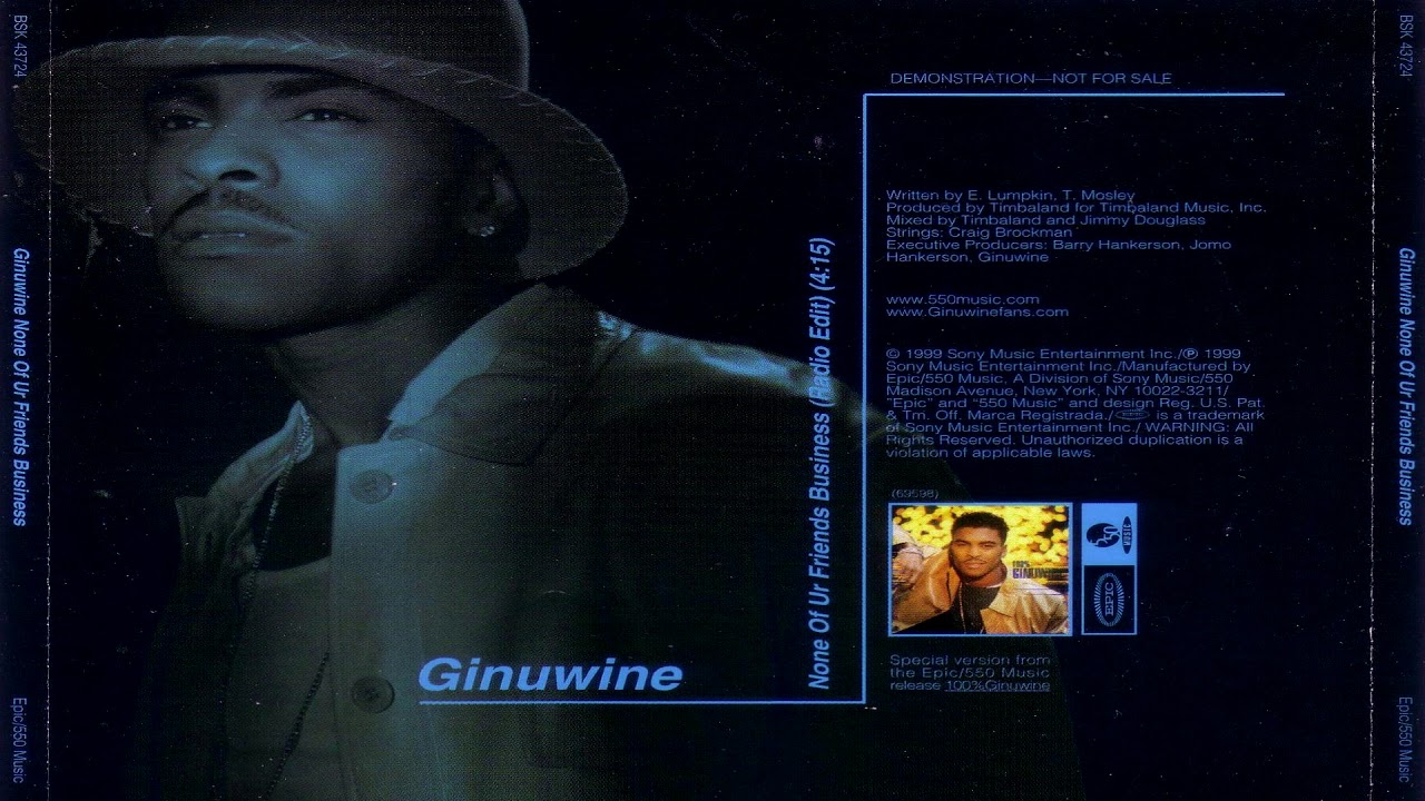 Ginuwine None Of Ur Friends Business Radio Edit Youtube