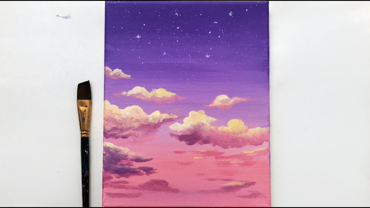 Acrylic Painting Easy Sky This Beginner Acrylic Painting Tutorial