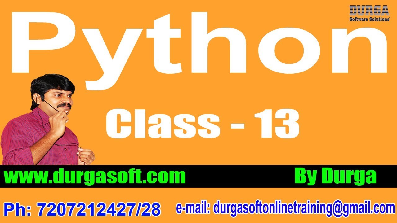 Learn Python Programming Tutorial Online Training By Durga Sir On 18 04