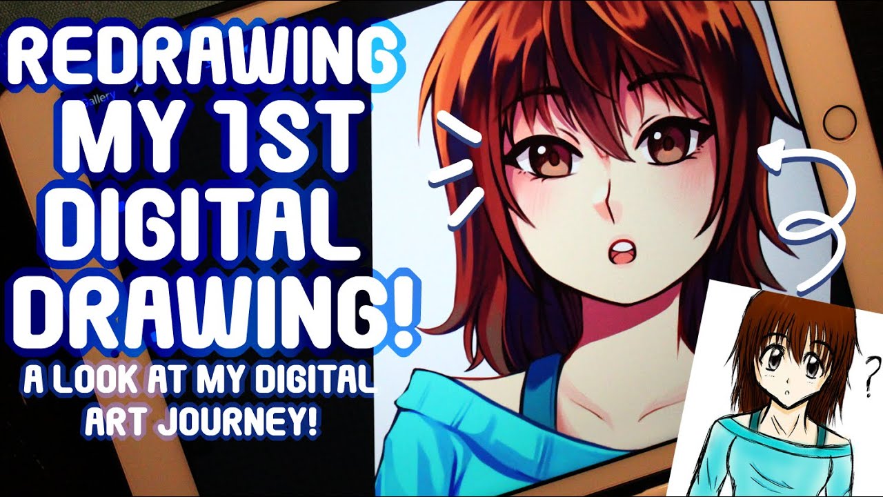 Redrawing My First Digital Drawing Showing My Digital Art Journey
