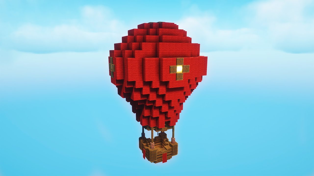 How To Build A Hot Air Balloon In Minecraft 1 21 Minecraft Hot Air