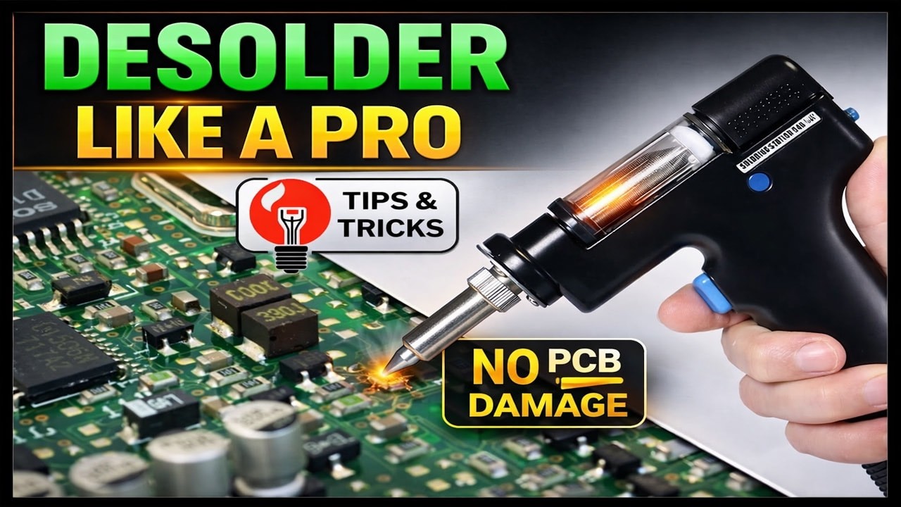 How To Desolder Components Without Damaging Pcb Step By Step Youtube