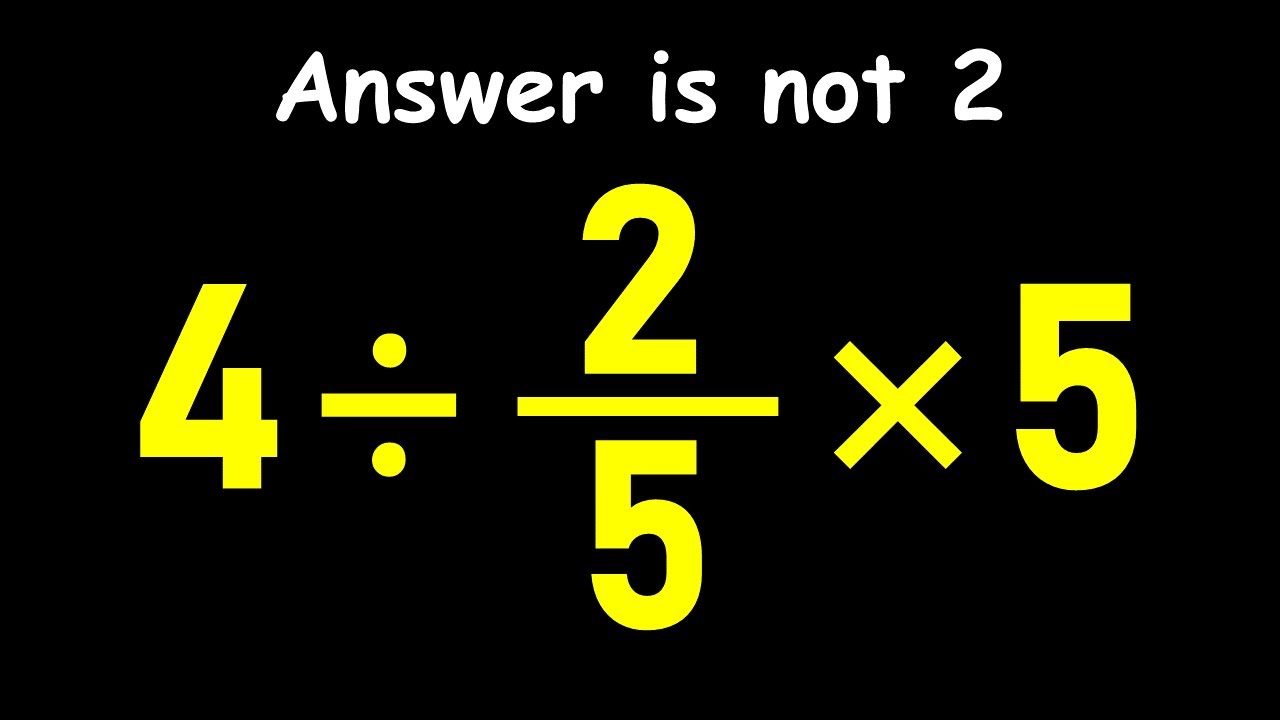 This Math Problem Tricks Everyone Youtube