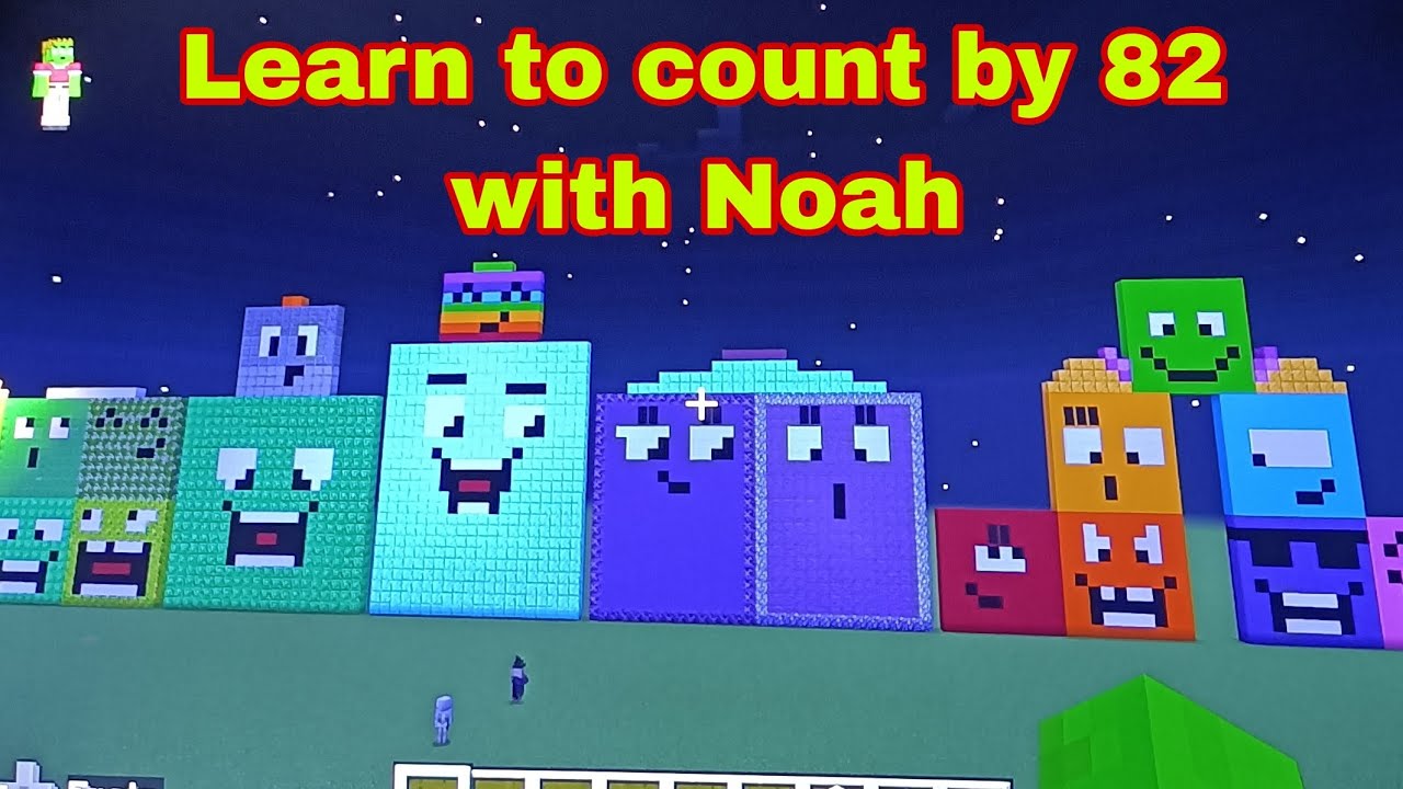 Learn To Count By 82 With Noah Minecraft Number Blocks Youtube