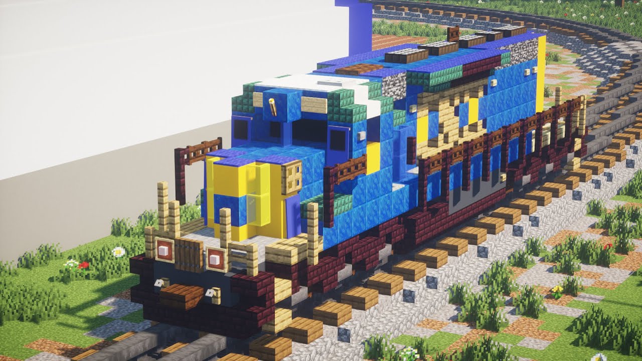 Minecraft Csx Emd Sd40 2 Locomotive Tutorial Youtube