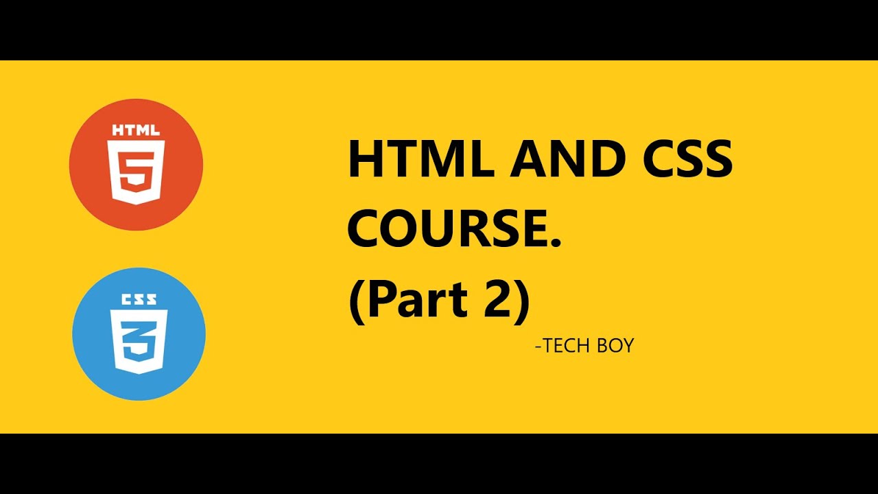 Html And Css Course Part 2 Youtube