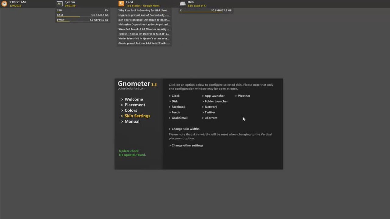 Anime Rainmeter X Visualizer Desktop Optimization