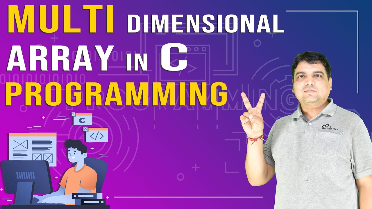 Multidimensional Arrays In C C Language Tutorial Part 24 Youtube