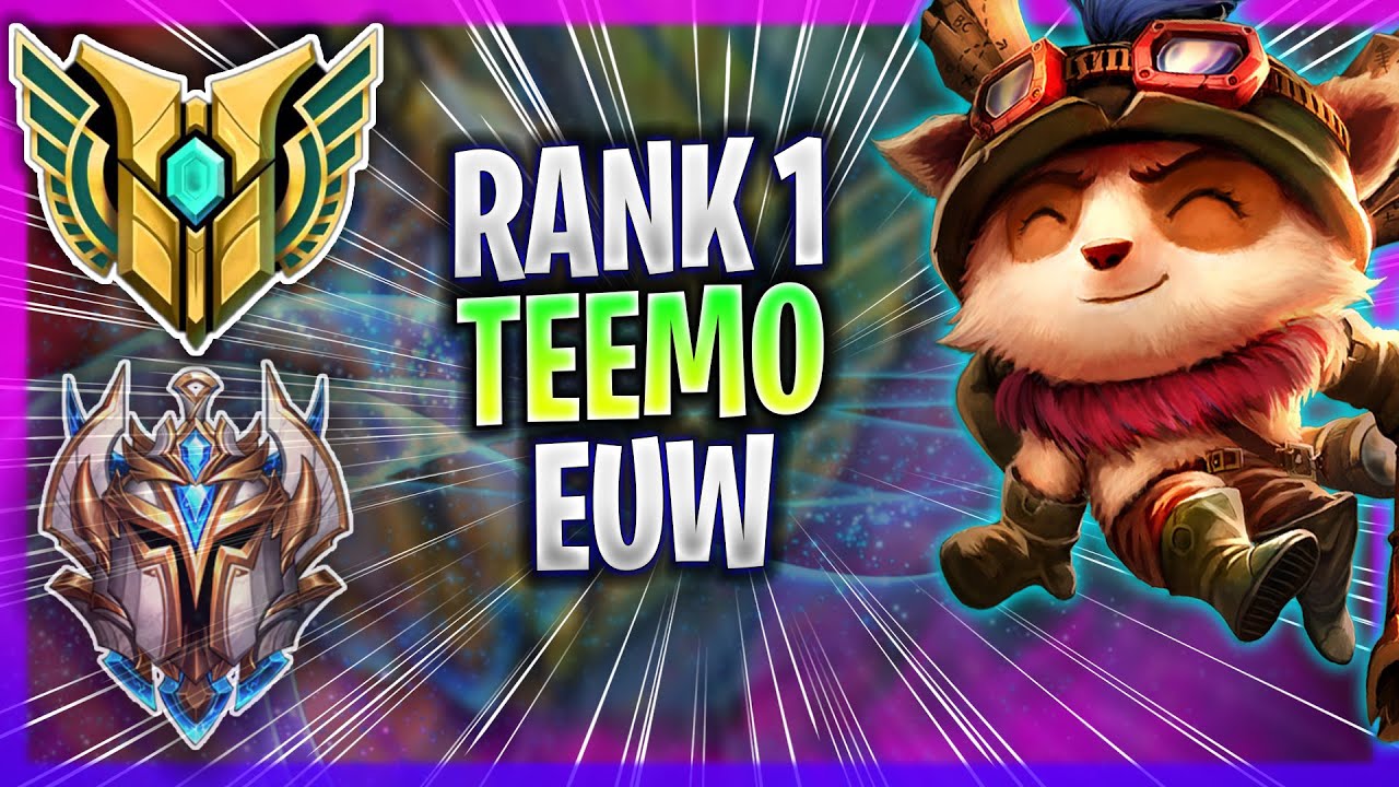 Rank 1 Teemo Top In Euw Rank 1 Teemo Top Gameplay Rank 1 Teemo