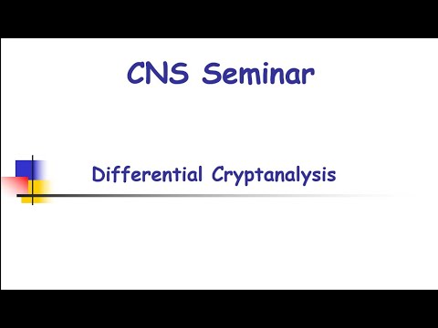Differential Cryptanalysis Cns Information System And Security