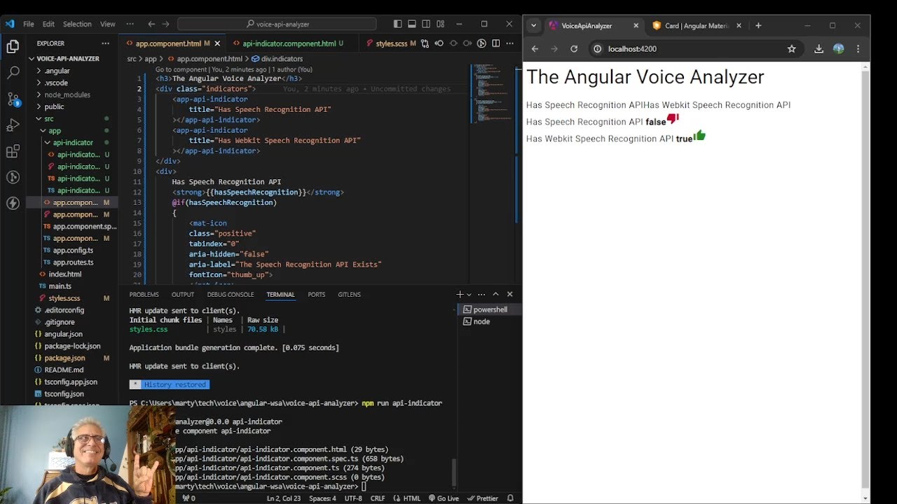 Angular Web Api Speech Analyzer Added A New Component Youtube