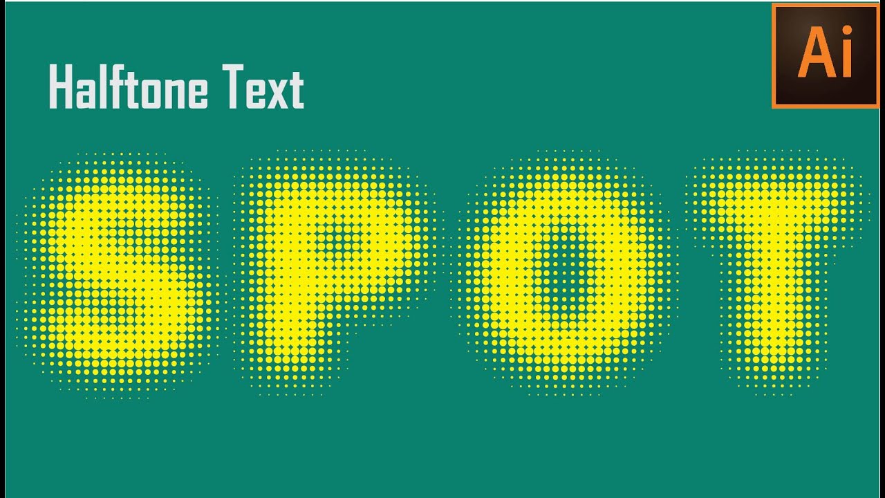 Halftone Text In Illustrator Halftone Effect Screen Tone Font