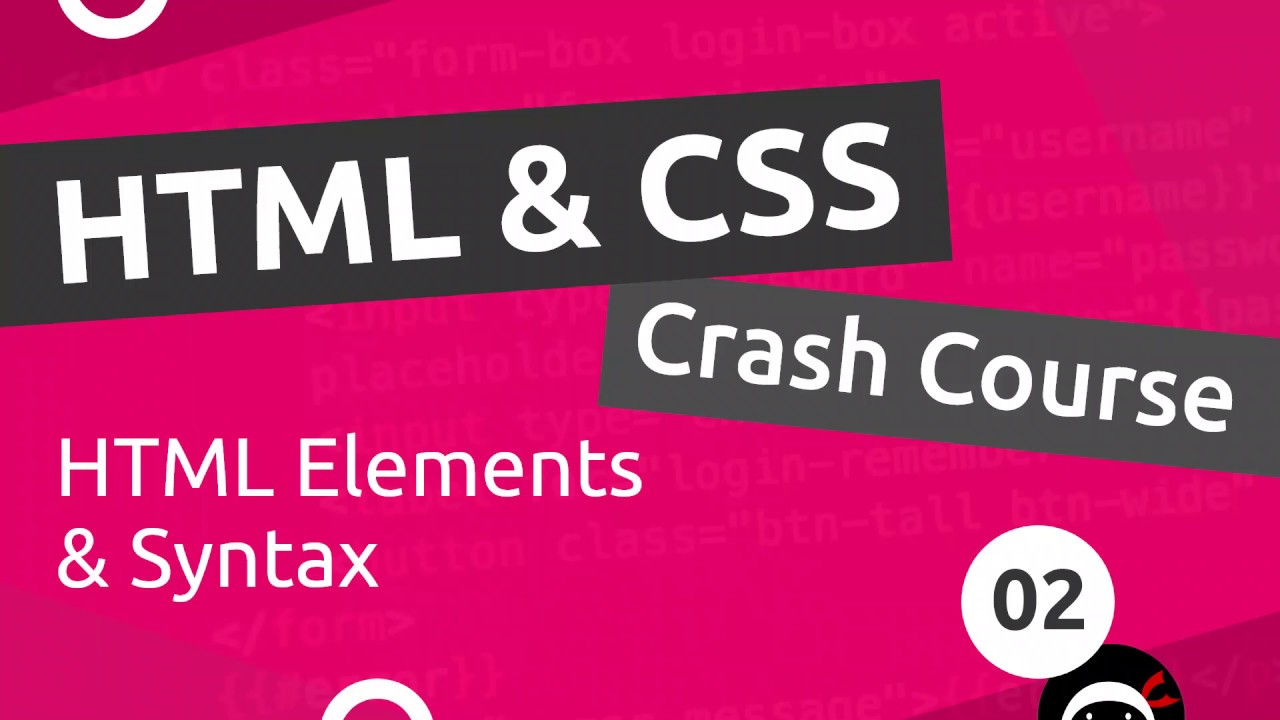 Html Css Crash Course Tutorial 2 Html Basics Youtube