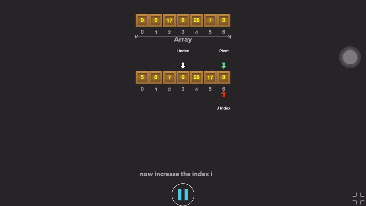 Visualization Of Quick Sort Youtube