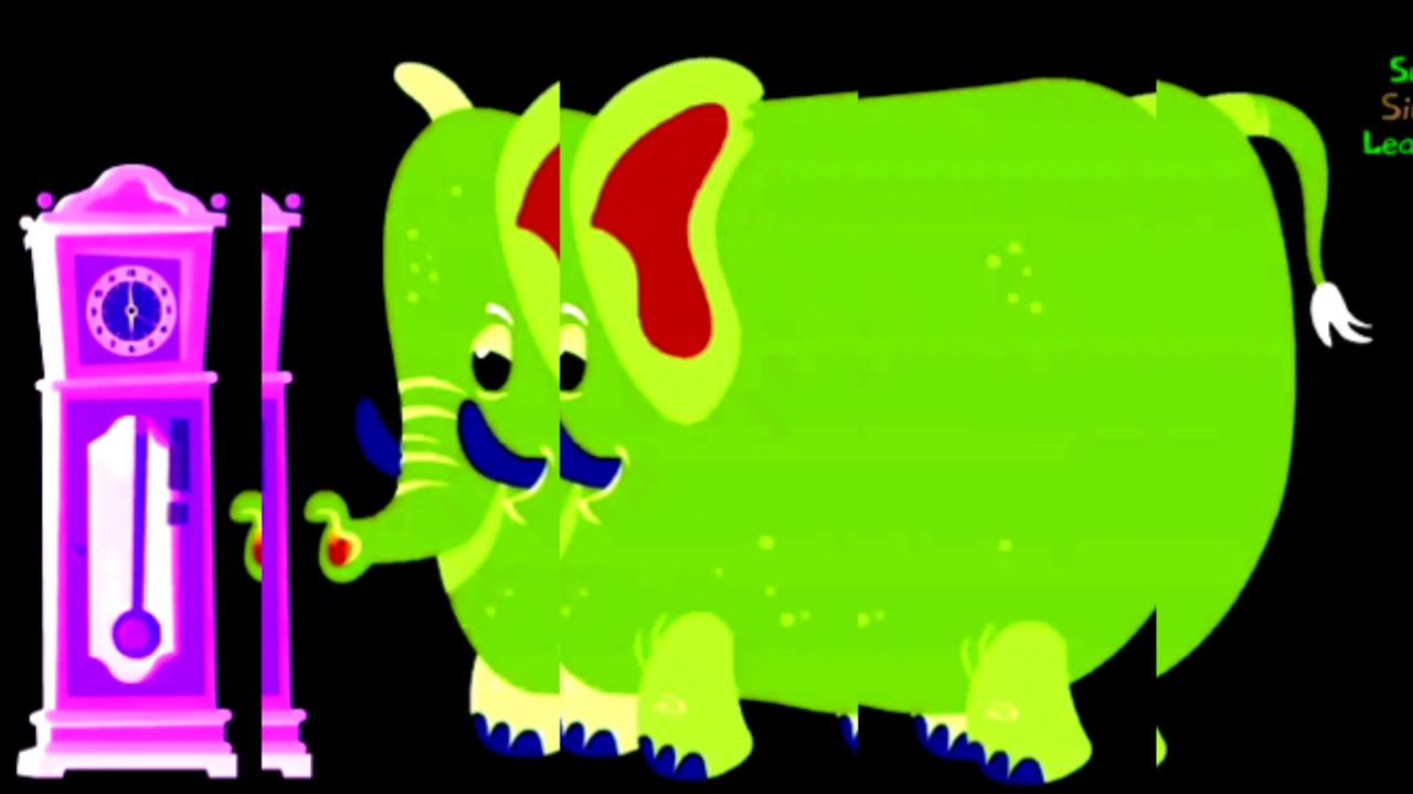 Hickory Dickory Dock Sliced Green Elephant Youtube