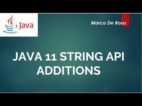 Java 11 String Api Additions Youtube