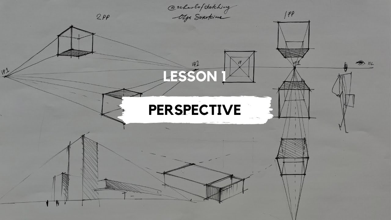 пёџlesson 1 Intro To Perspective Drawing Basics How To Draw In 1 2