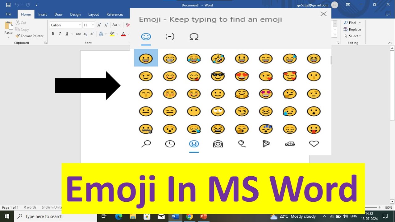 Emoji Menu In Ms Word How To Insert Emojis In Ms Word How To Put