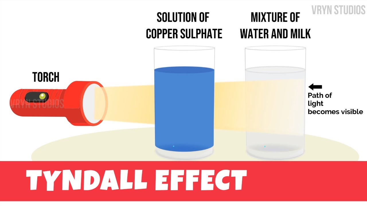Tyndall Effect Animation Explanation And Experiment Cbse 9th Youtube
