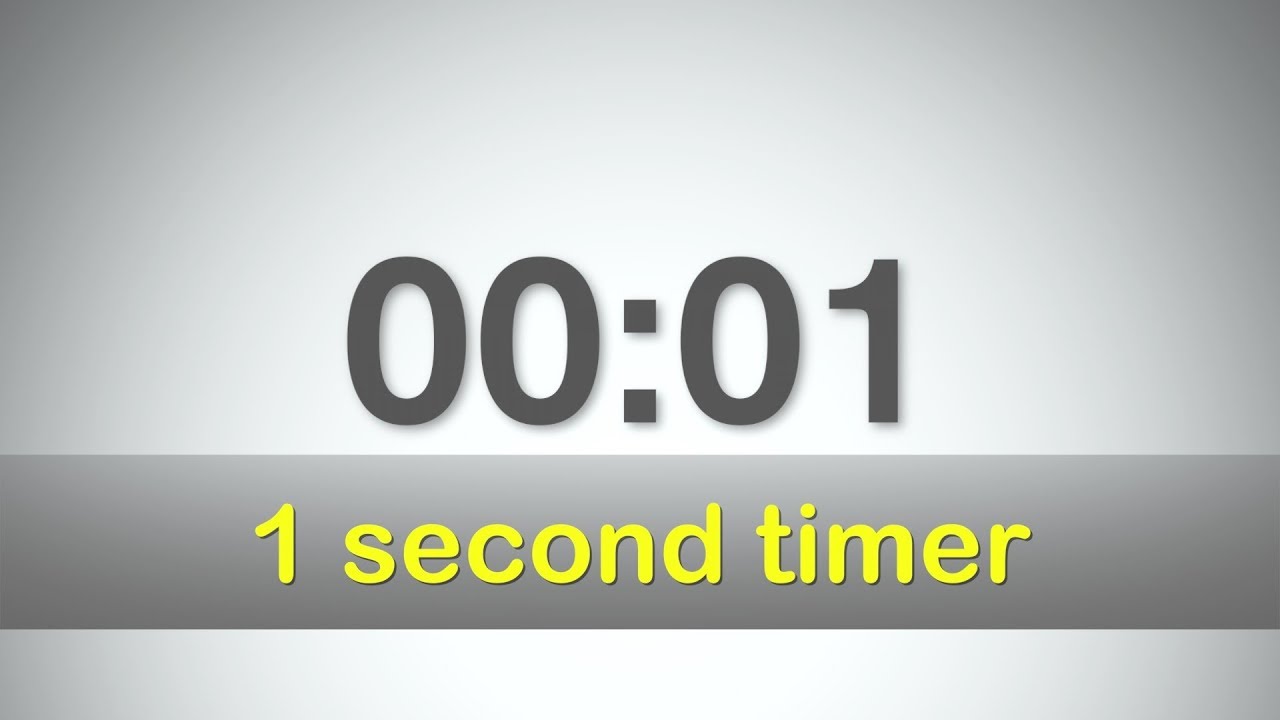 1 Second Timer Youtube